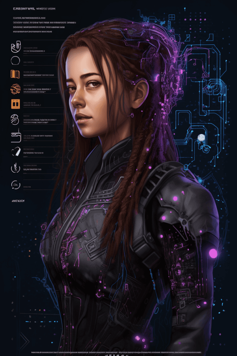 Prompt Cyberpunk Character Sheets | Download Script for AI | Prompti.ai
