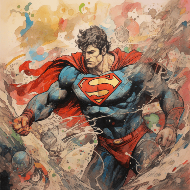 Prompt PAINTED COMICS HEROES | Download Script for AI | Prompti.ai