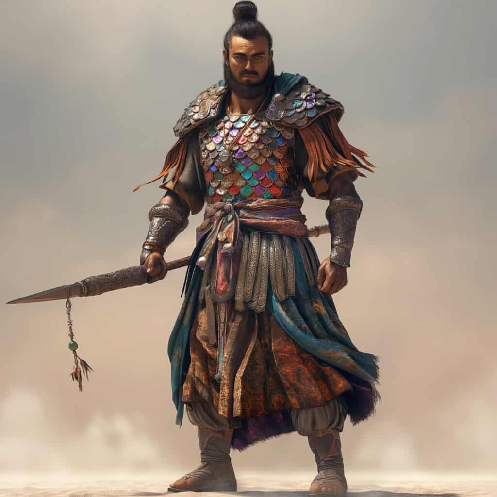 Prompt 3D Game Character Design: Ardaríci Sasanian Warrior | Download Script for AI | Prompti.ai