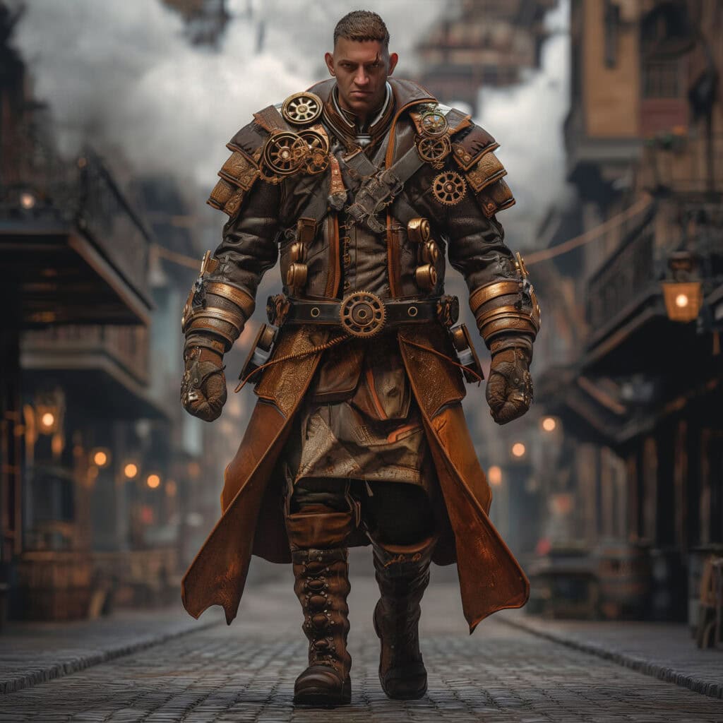 Prompt Game Character Design: Steampunk Soldier | Download Script for ...