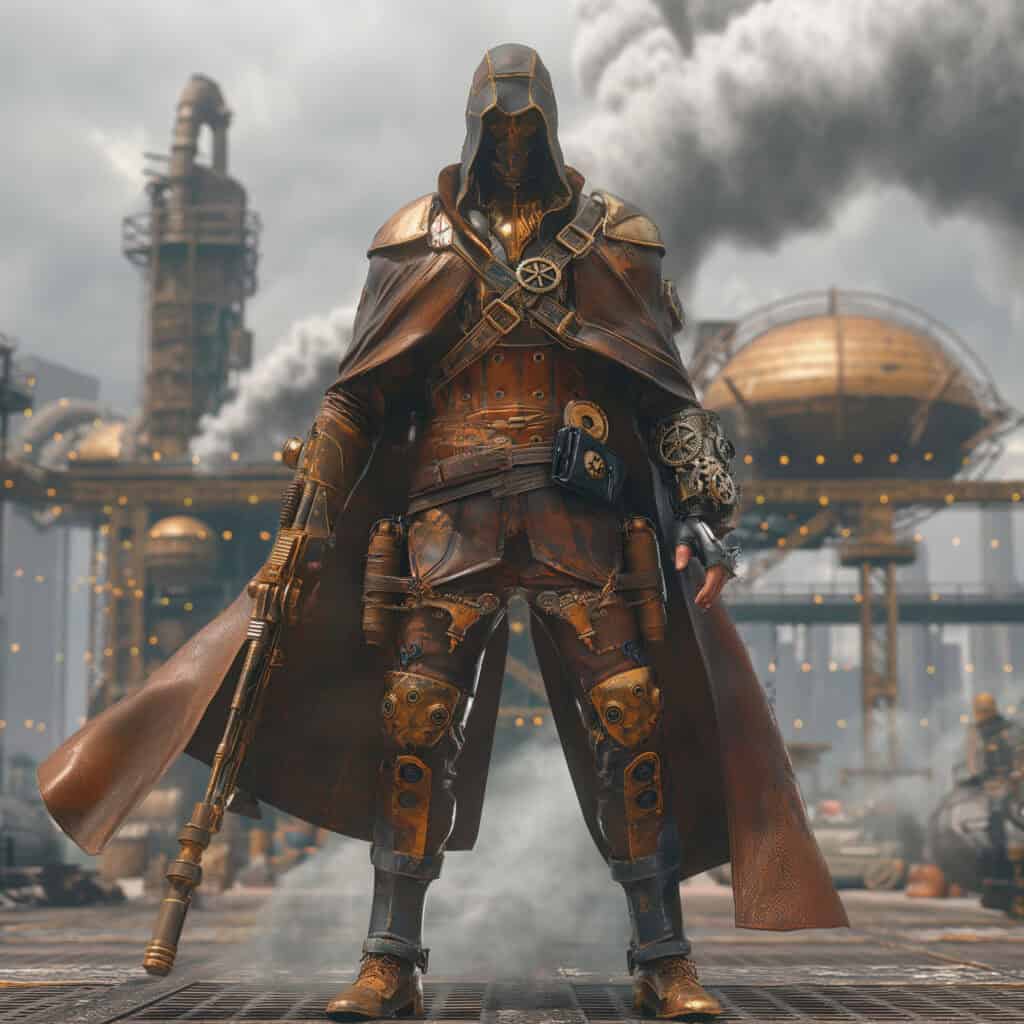 Prompt Game Character Design: Steampunk Soldier | Download Script for ...