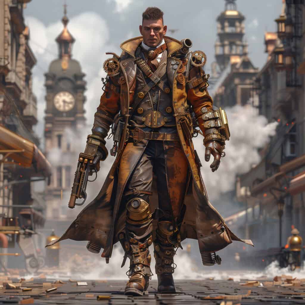 Prompt Game Character Design: Steampunk Soldier | Download Script for ...