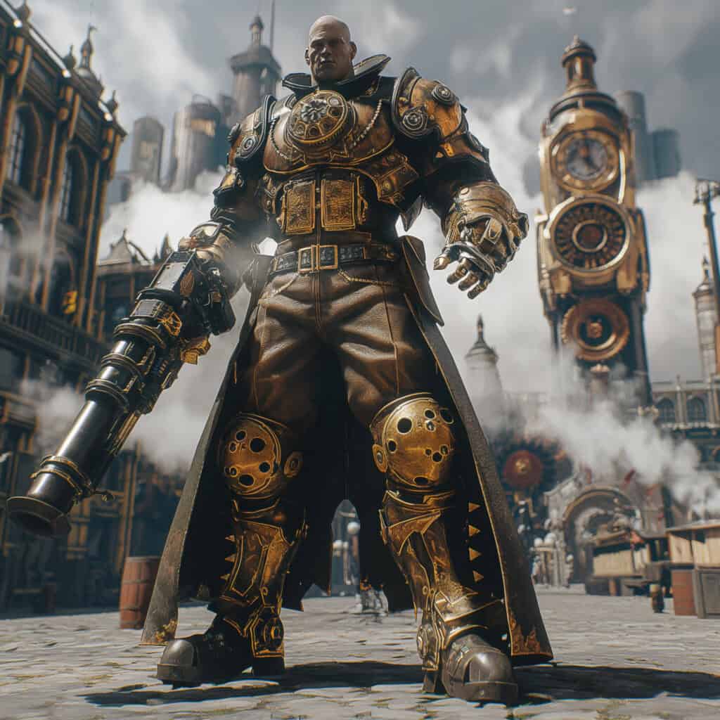 Prompt Game Character Design: Steampunk Soldier | Download Script for ...