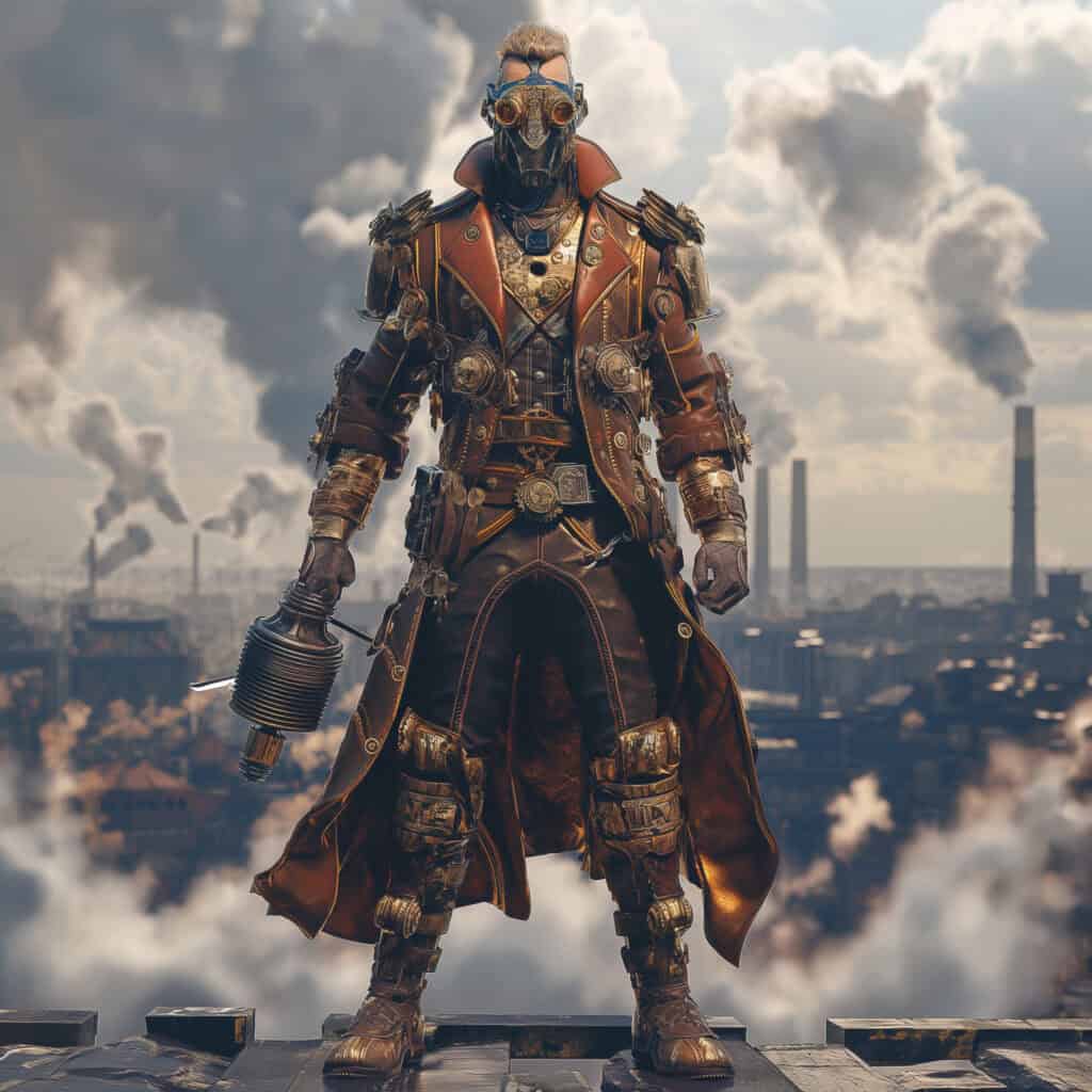 Prompt Game Character Design: Steampunk Soldier | Download Script for ...