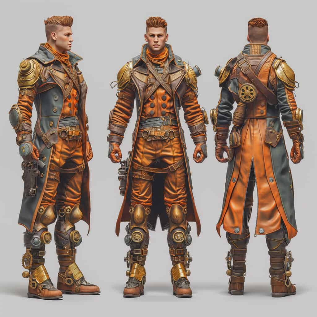 Prompt Game Character Design: Steampunk Soldier | Download Script for AI | Prompti.ai