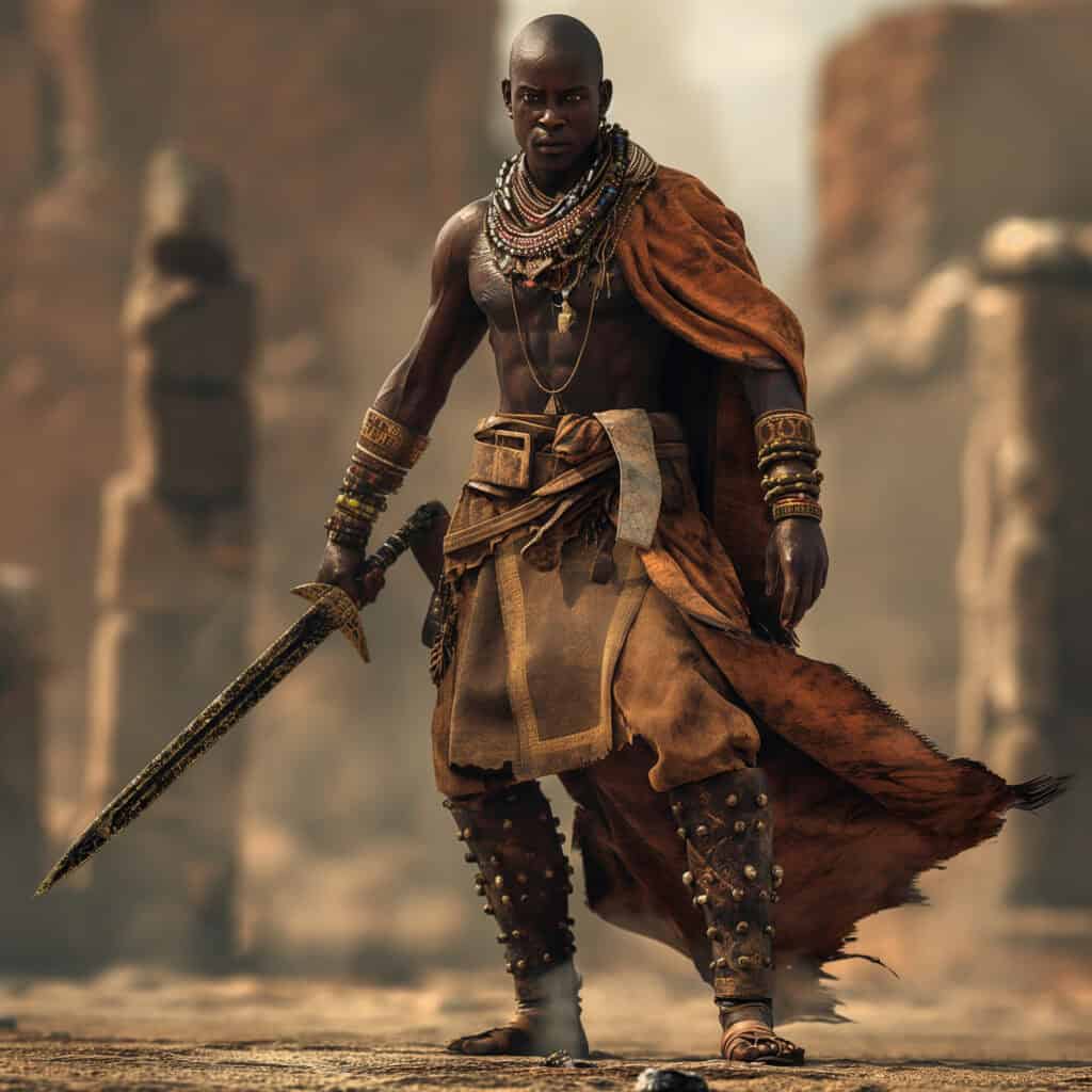 Prompt 3D Game Character Design: Sub-Saharan African Warrior | Download ...