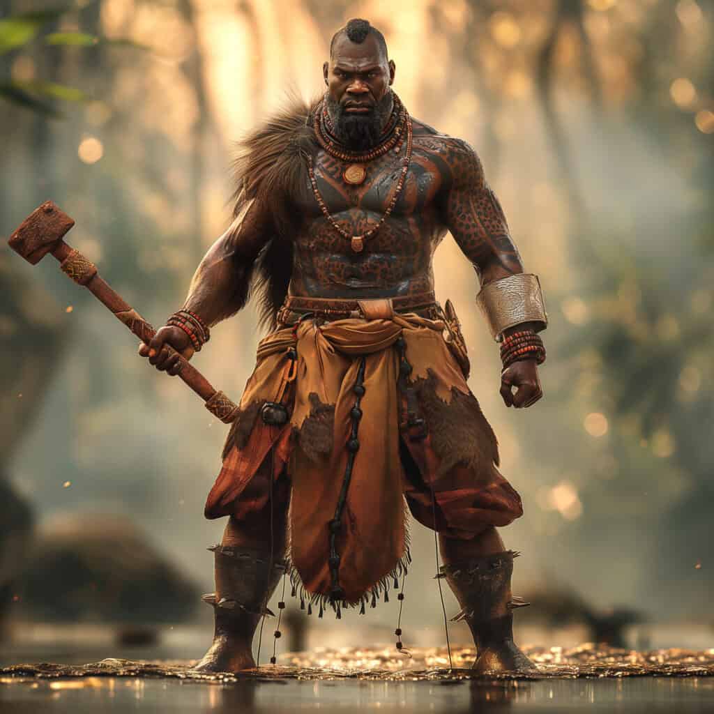 Prompt 3D Game Character Design: Sub-Saharan African Warrior | Download ...