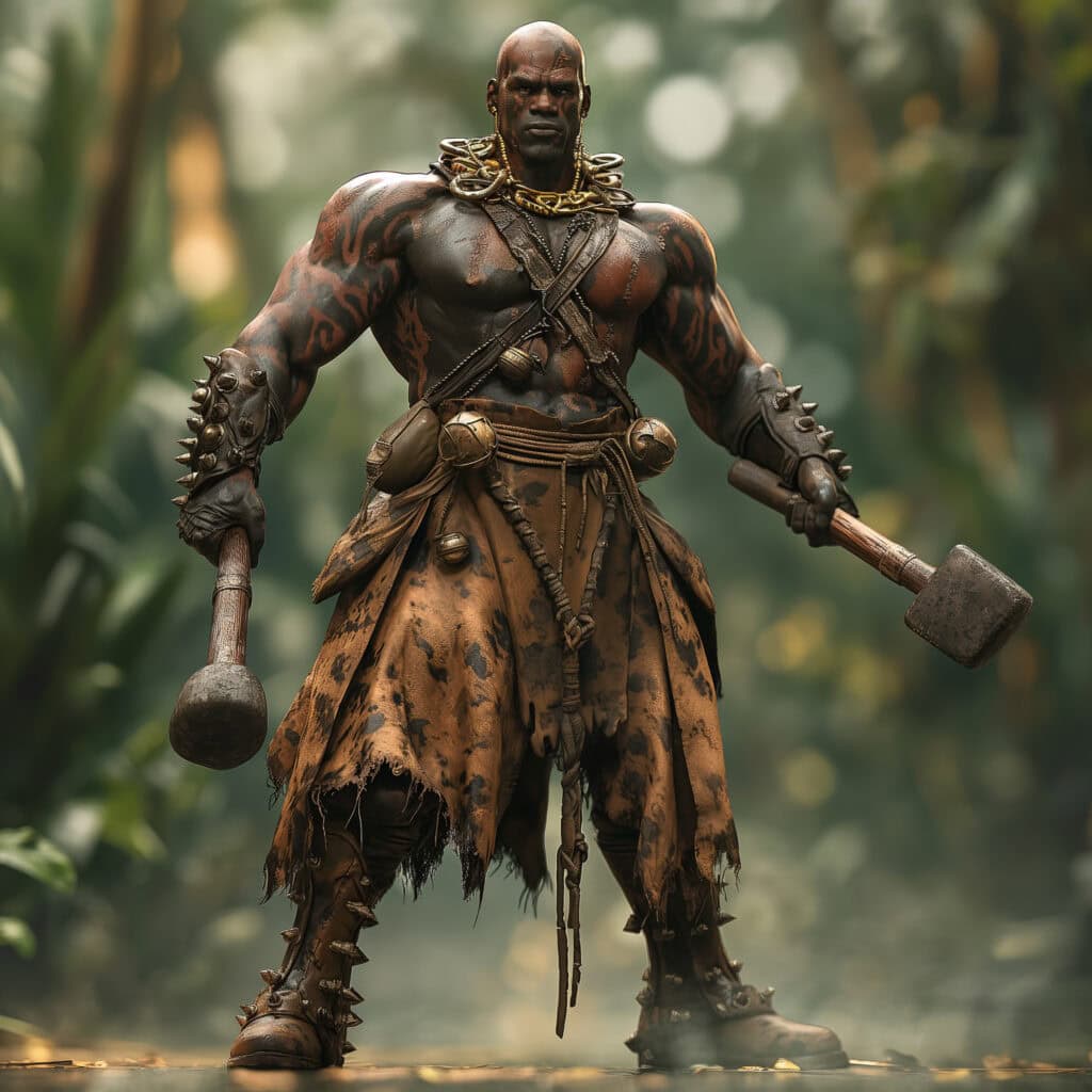 Prompt 3D Game Character Design: Sub-Saharan African Warrior | Download ...