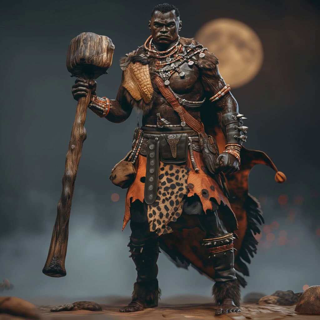 Prompt 3D Game Character Design: Sub-Saharan African Warrior | Download ...