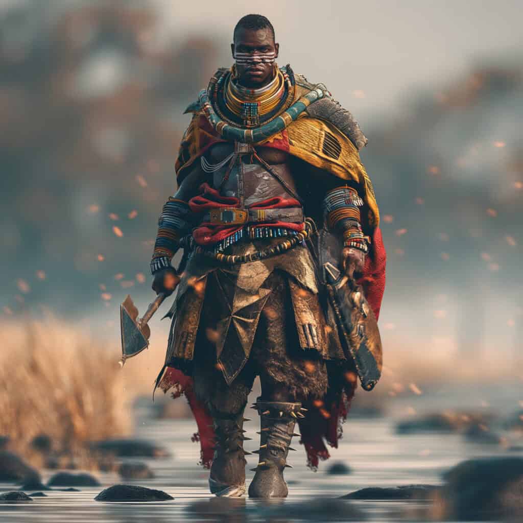 Prompt 3D Game Character Design: Sub-Saharan African Warrior | Download ...