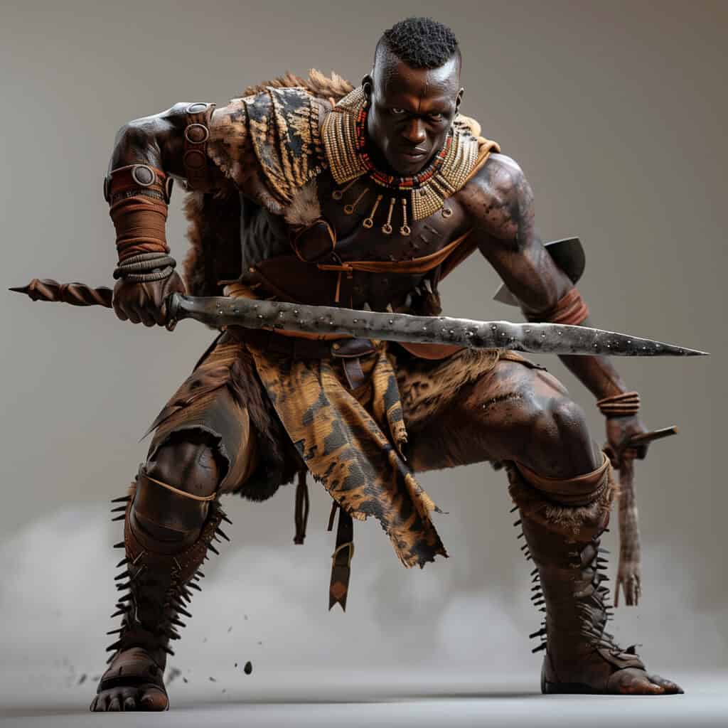 Prompt 3D Game Character Design: Sub-Saharan African Warrior | Download ...