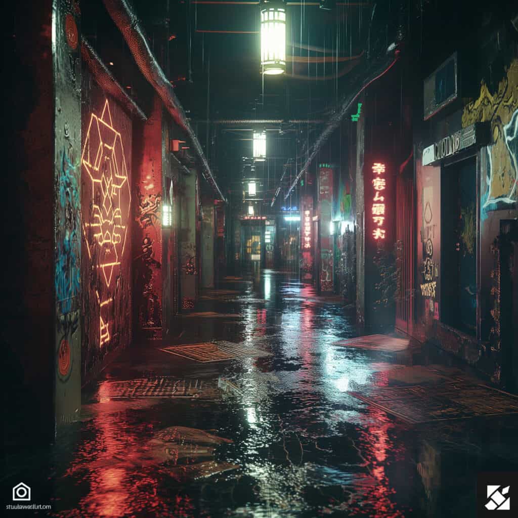 Prompt Cyberpunk Art: Illustrated Story Backgrounds | Download Script ...